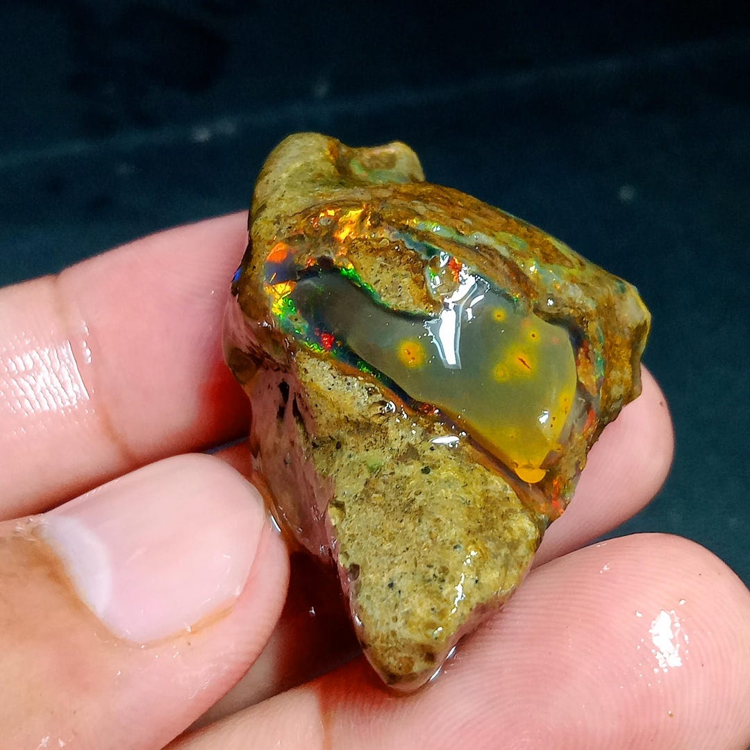 Attractive Egg Drawing Pattern, Huge Opal Rough, Raw Oil Opal Gemstone ...