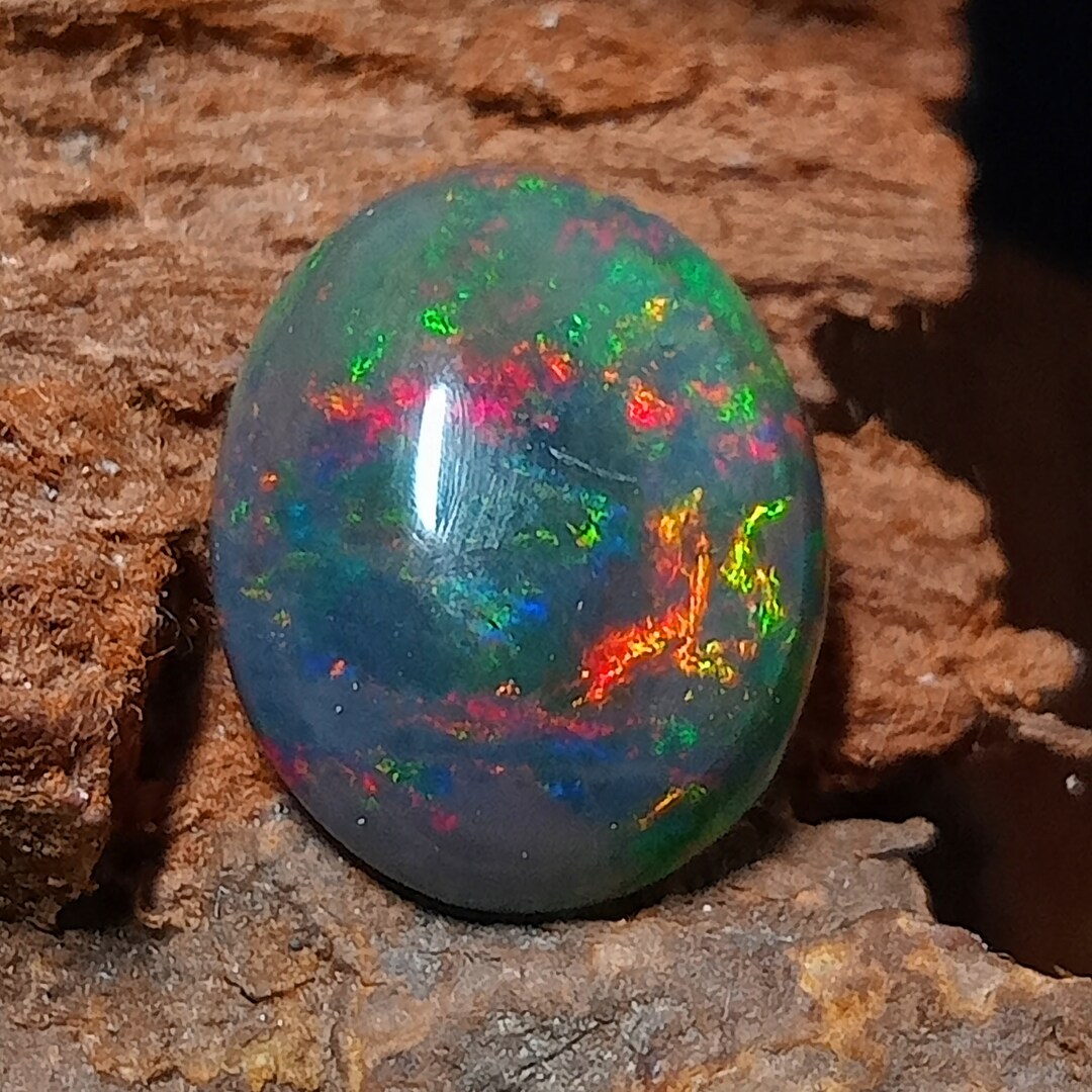 Sparkle Pattern Ethiopian Opal Ethiopian Black Opal Cabochon Size 11x9 ...