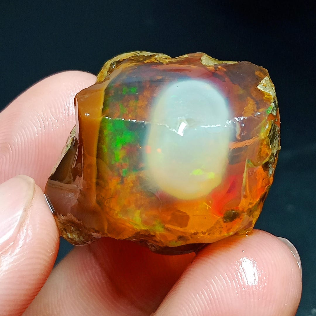 Very Rare Egg "drawing Design" Pattern Opal Rough, Natural Neon Fire ...