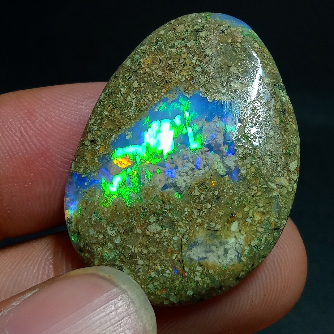 Ethiopian Opal Rough: Blue Green Flashy Gemstone, 23.20 Carat - Etsy