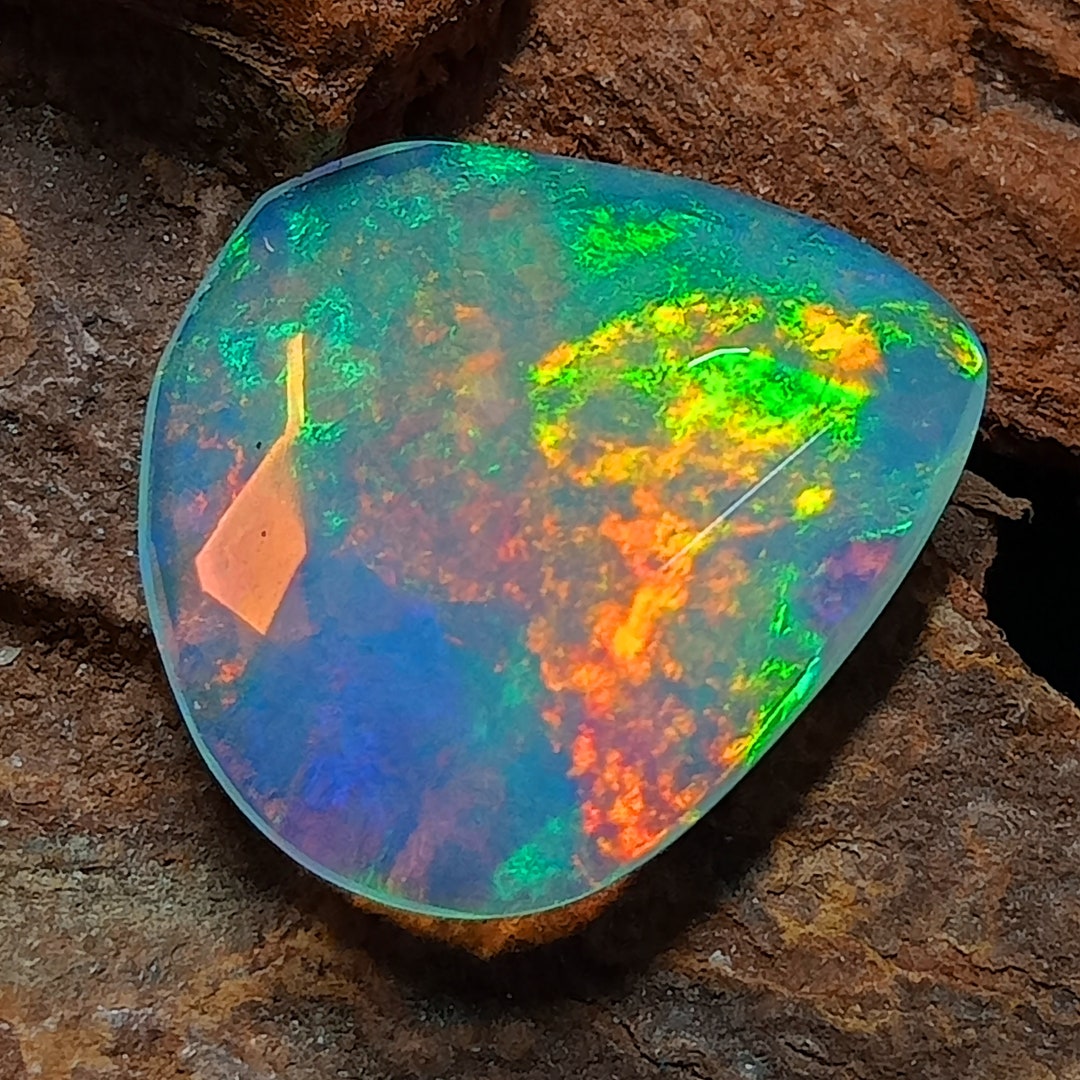 2.05 Cts Drawing Chaff Puzzle Pattern Sparkling 5/5 Ethiopian Opal ...