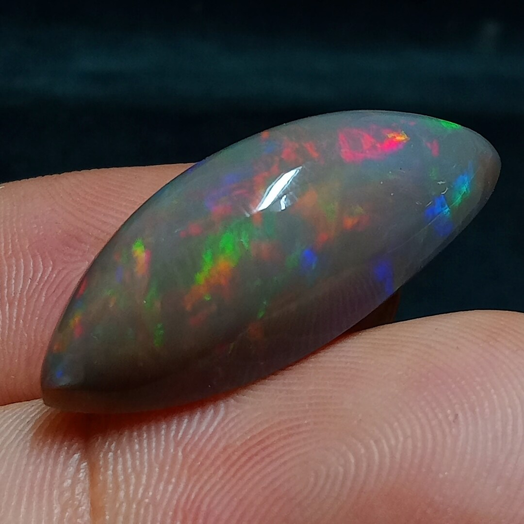 12.40 Cts Fantastic Natural Dark Base Black Opal Ethiopian - Etsy