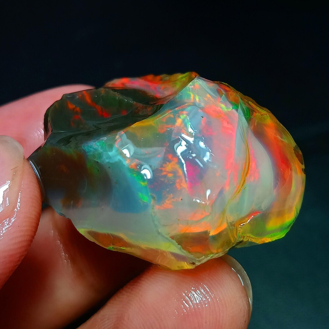 Raw Opal ! Ethiopian Opal Crystal Opal Rough Size 34x22 MM Top Unique ...