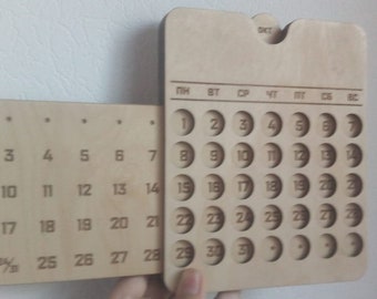 Laser cut calendar | Etsy