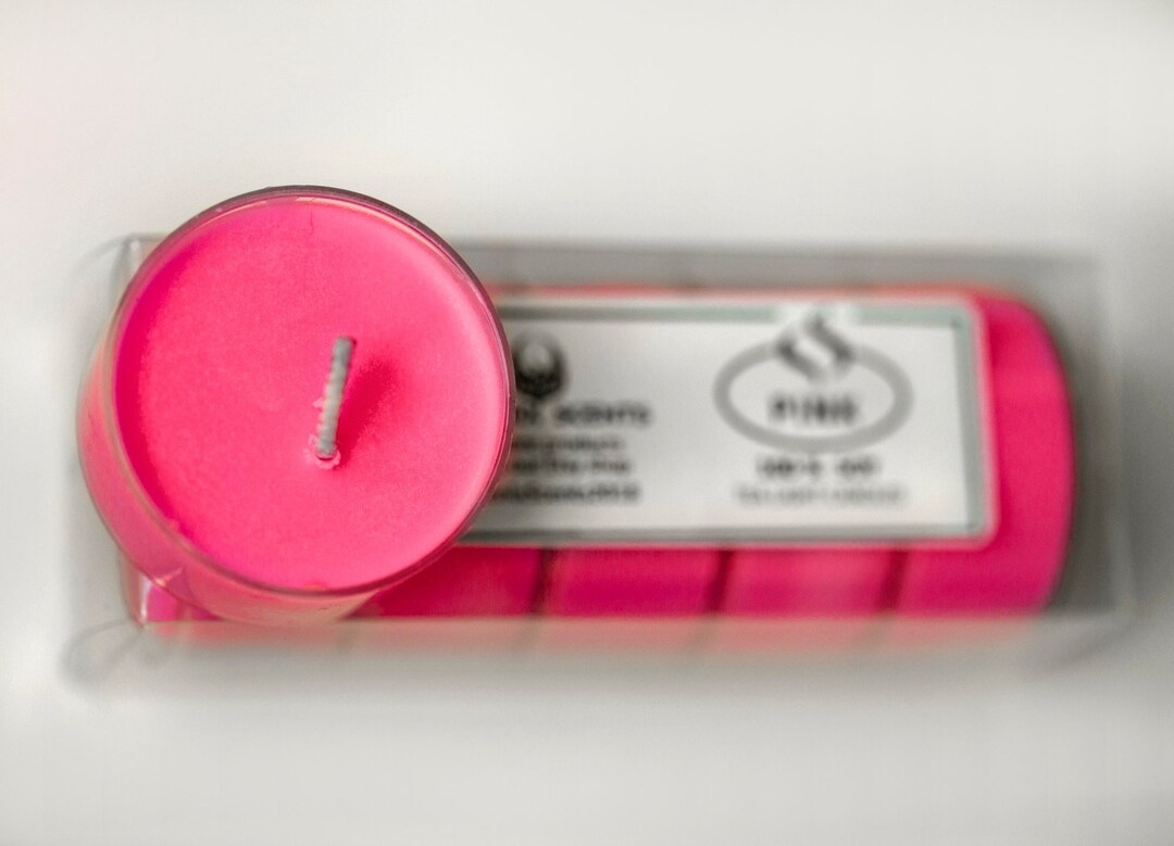 Pink, Tea Lights Candles, Soy, Unscented, Pack of 5 - Etsy