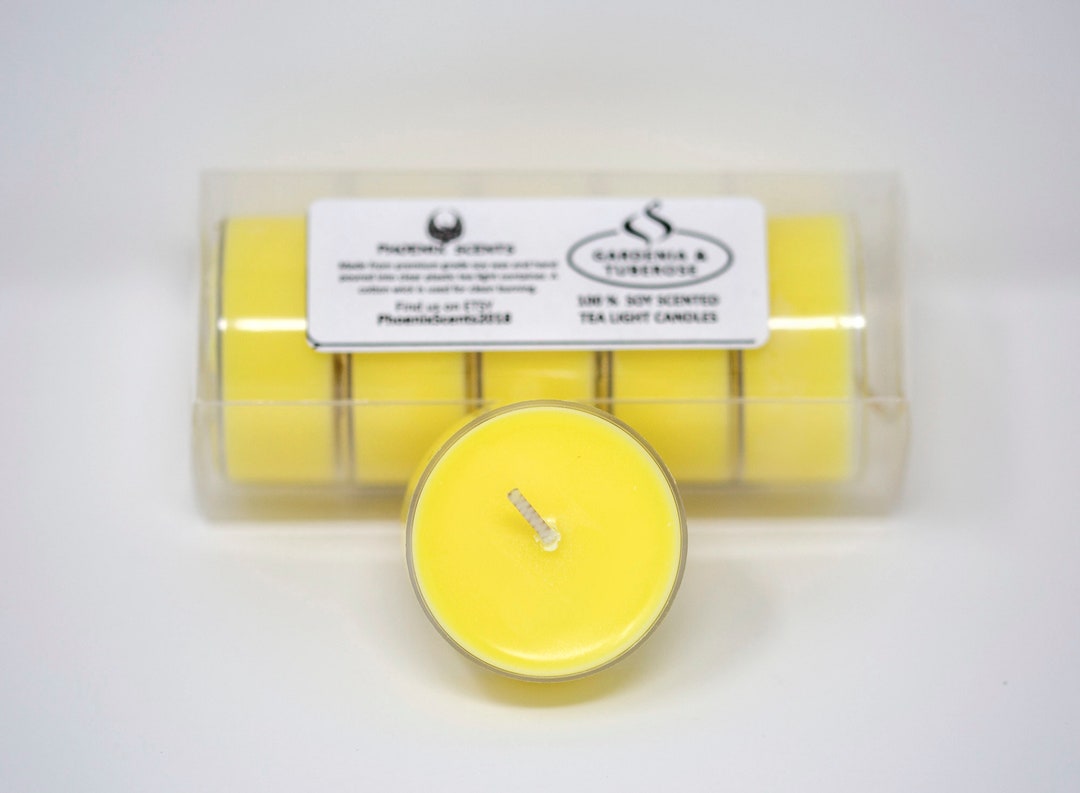 Gardenia Tuberose , Scented Tea Lights Candles, Soy, Packs of 5 - Etsy