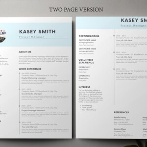 Professional CV Template Editable CV Template Canva Resume Template ...