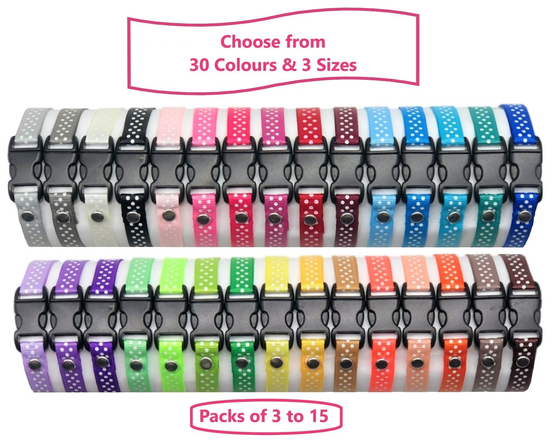 Adjustable Puppy Whelping ID Collars: Sets of 3 to 15 ID Bands, 30 ...