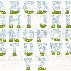 Star Alphabet Canva Frames. Upper Case & Numbers. Canva Editable ...