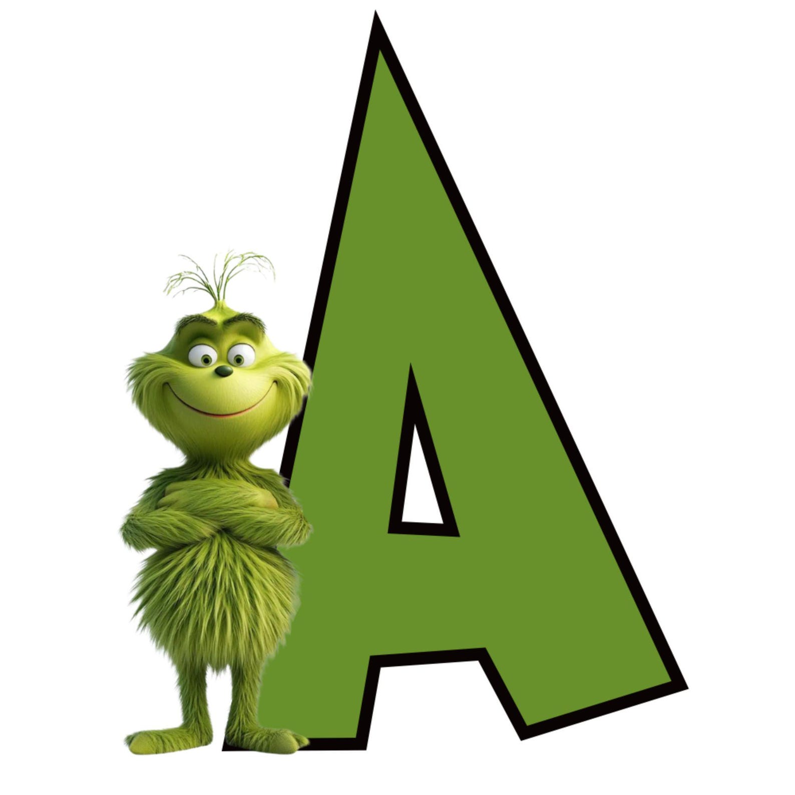 80+ Grinch Digital Clipart A-Z Christmas Alphabet. Alphabet Clipart ...