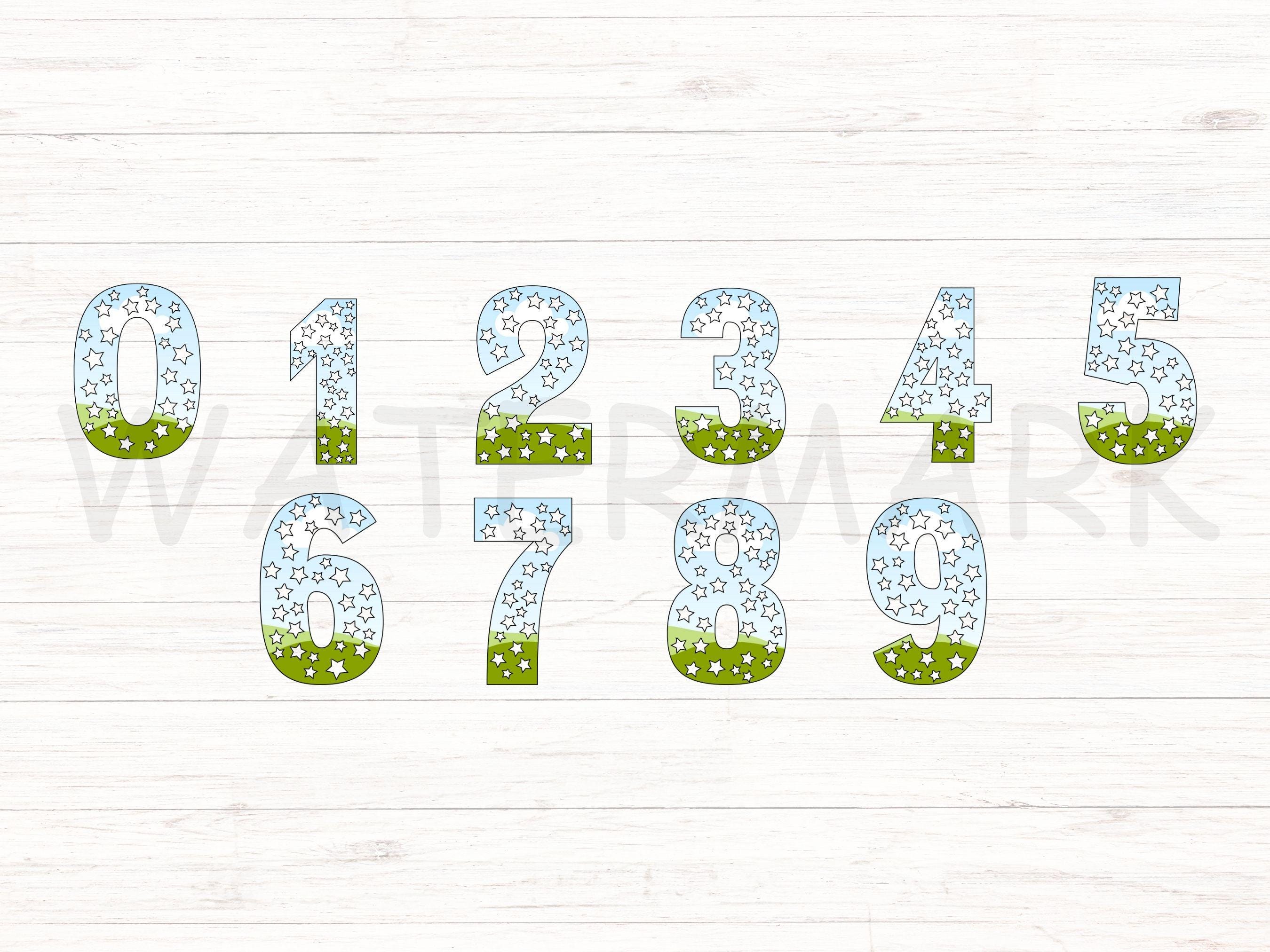 Star Alphabet Canva Frames. Upper Case & Numbers. Canva Editable ...
