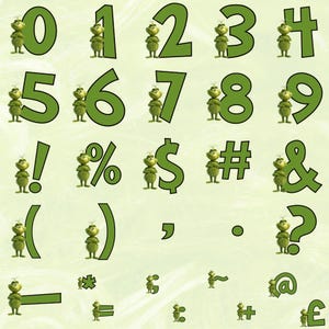 80+ Grinch Digital Clipart A-Z Christmas Alphabet. Alphabet Clipart ...