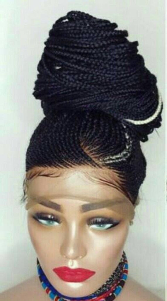 Full Lace Cornrow Braided Wig Braided Wig Full Lace Weaving Etsy