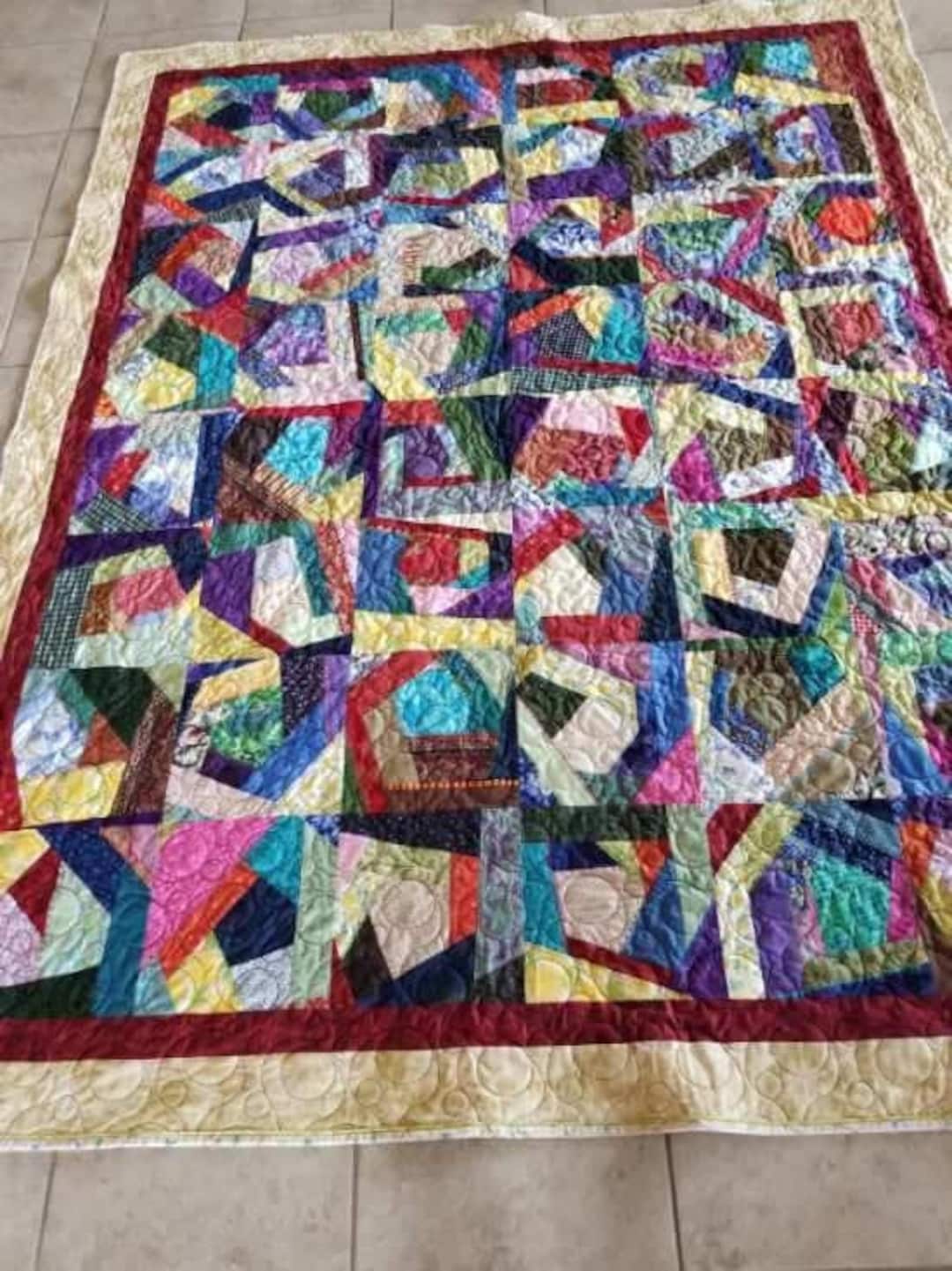 Handmade Crazy Quilt - Etsy