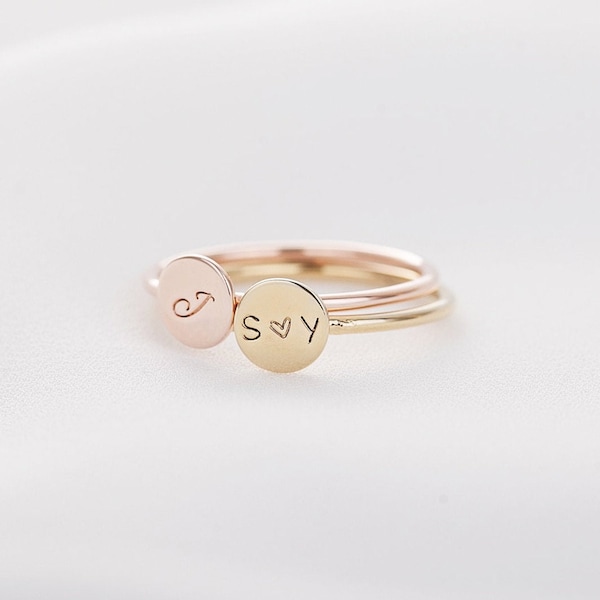 Custom Initial Ring - Etsy