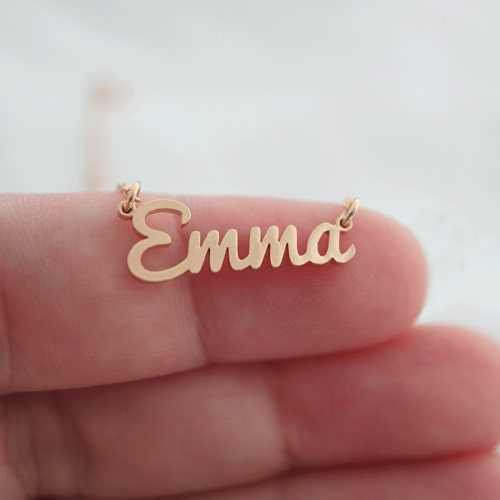 Custom Name Necklace Monogram Jewelry Silver Personalized - Etsy