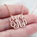 Monogram Necklace Personalized Name Jewelry Silver Custom - Etsy