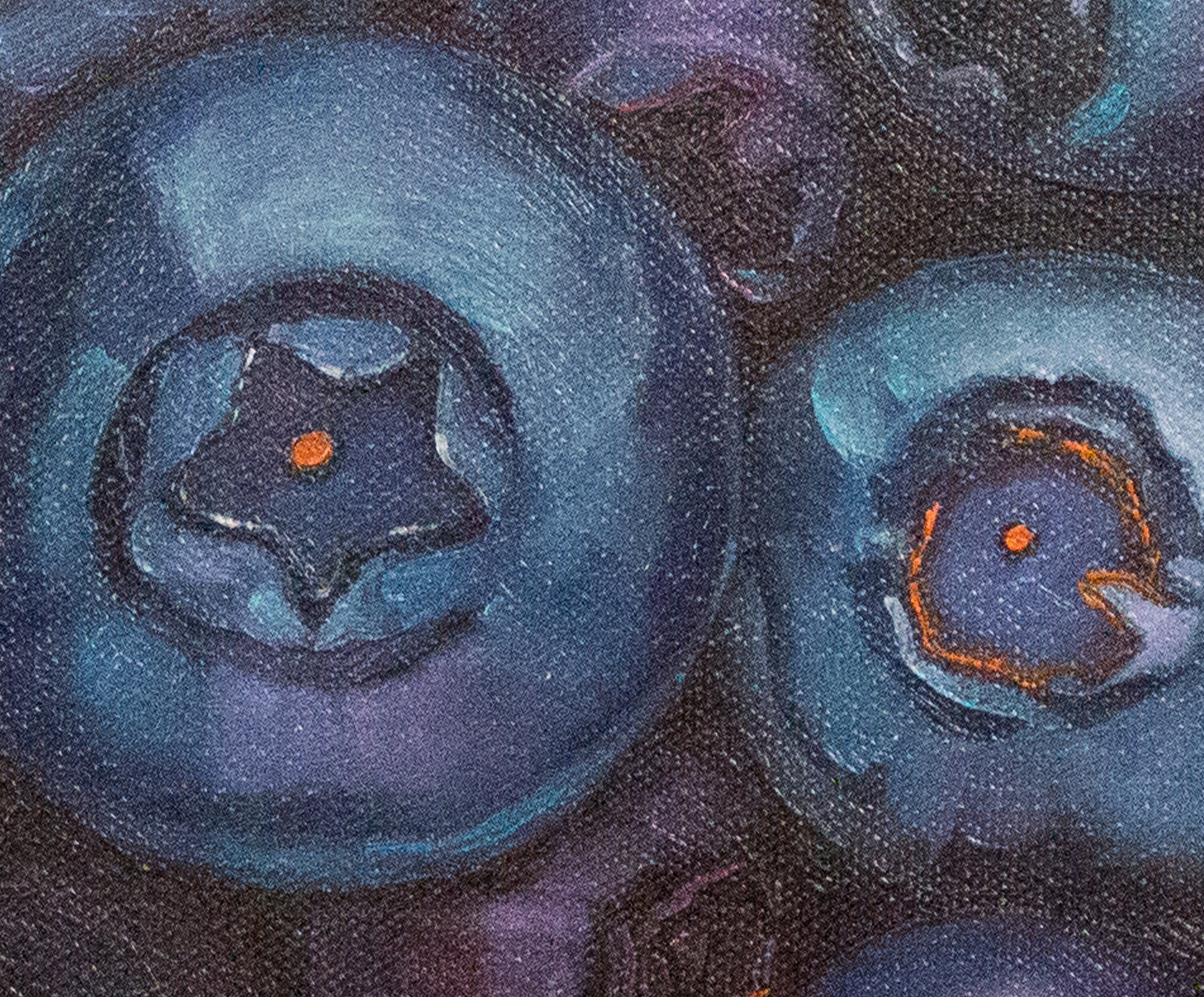 Blueberries-original Artwork-oil Painting-blueberries Painting ...