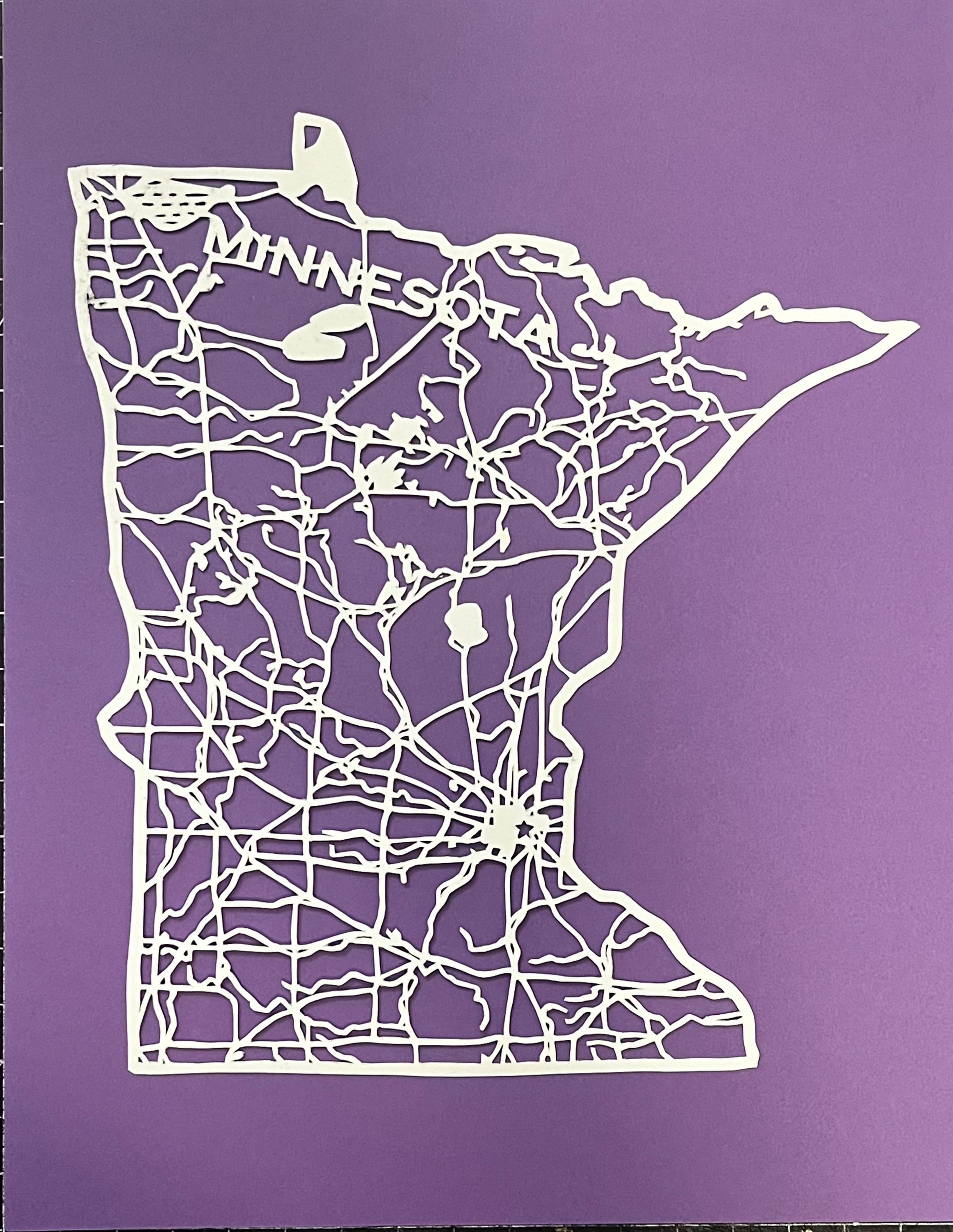 Papercutting Template-state Map-minnesota-digital Downloads-united ...