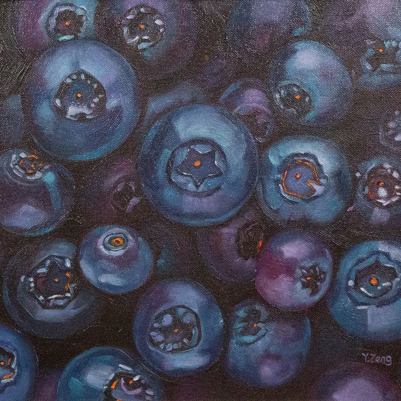 Blueberry Painting - Etsy