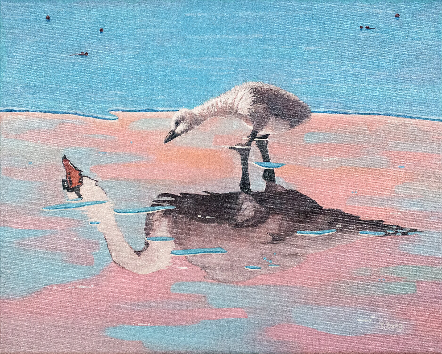 The Ugly Duckling-original Artwork-original Oil Painting-swan Art ...