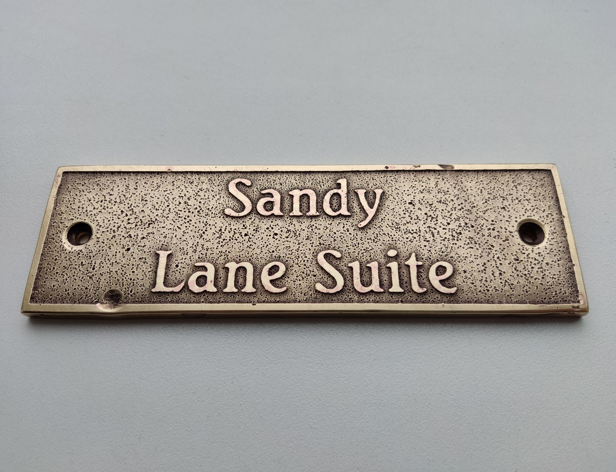 Custom Brass Door Sign Outdoor Sign Personalized Business - Etsy