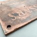 Copper Name Plate, Aged Metal Vintage Plaque, Personalized Antique ...