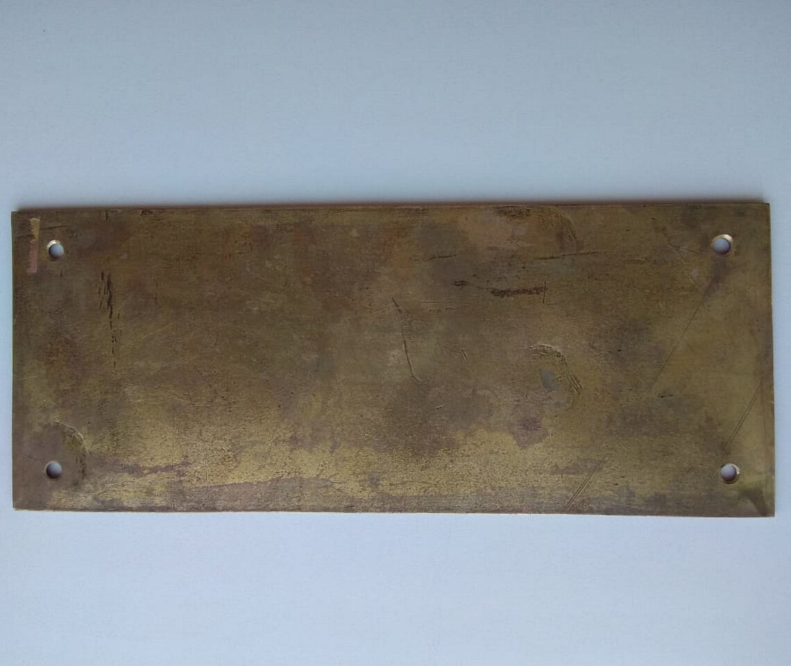 Brass Custom Name Plate Old Metal Plaque Vintage Aged | Etsy