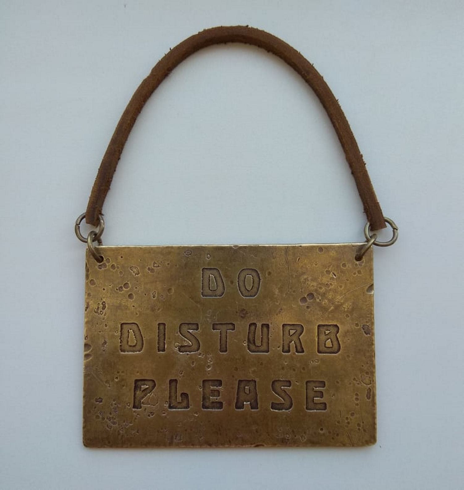 Custom Brass "do Not Disturb" Sign: Aged Metal Name Plate, Custom Brass ...