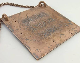 Copper Name Plate Aged Metal Vintage Plaque Personalized - Etsy