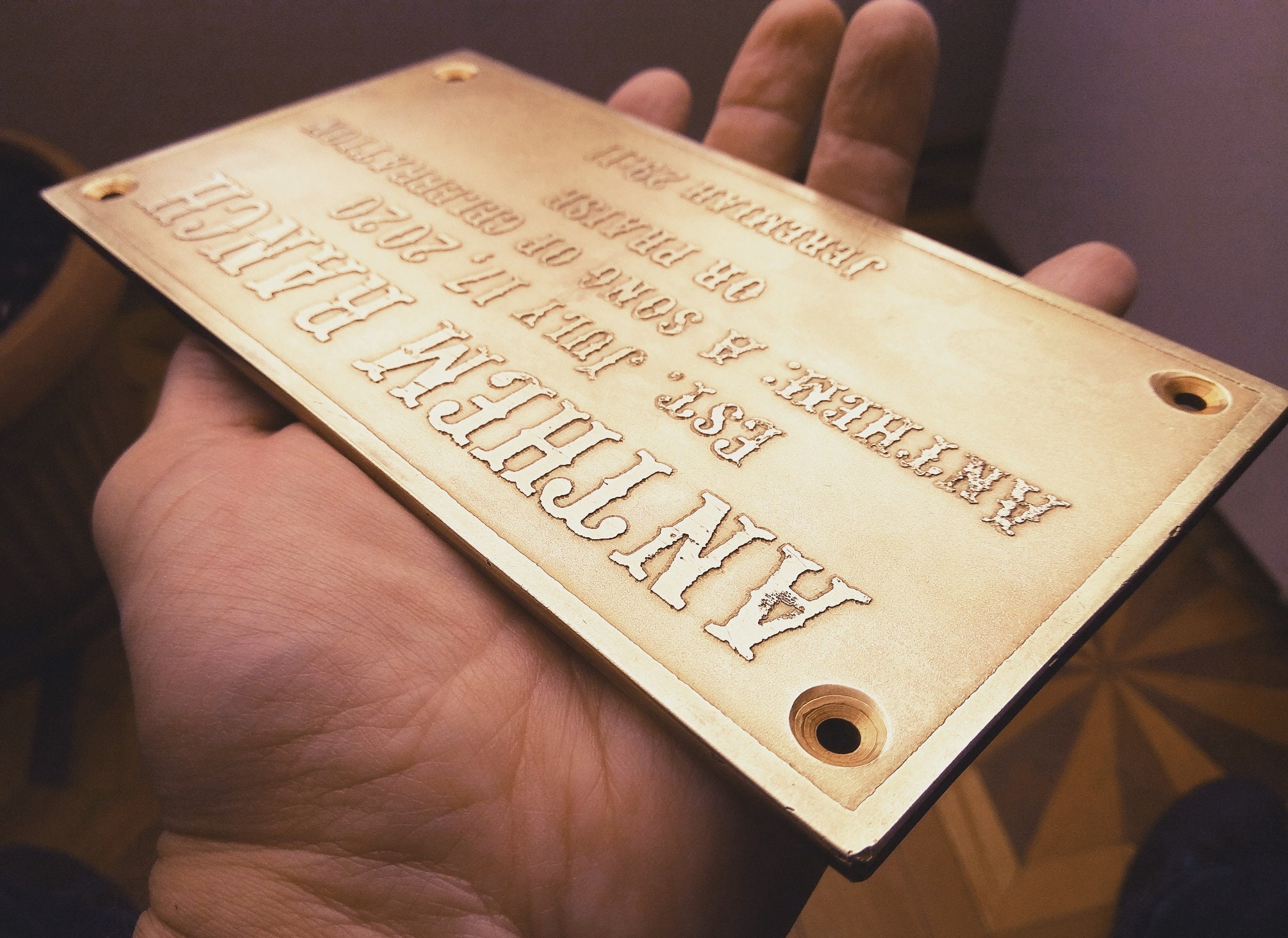 Custom Brass Name Plate, Antique Signage, Door Sign, Home Vintage Decor ...