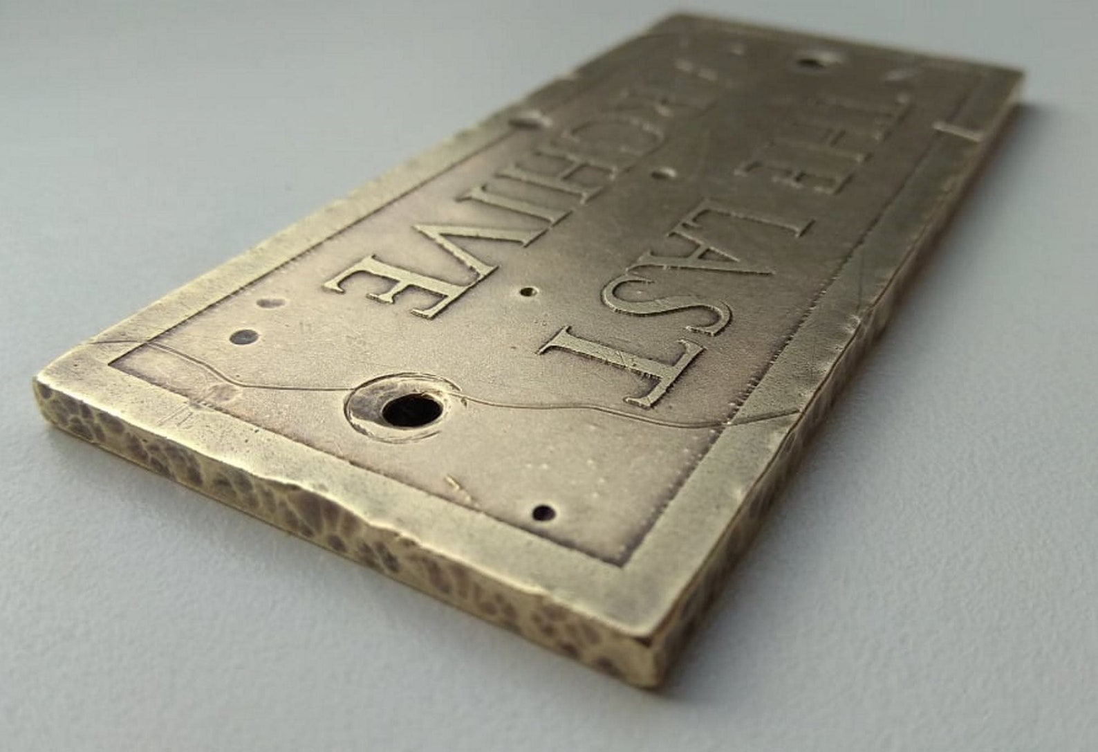 Custom Brass Name Plate Old Metal Plaque Antique Door Sign | Etsy