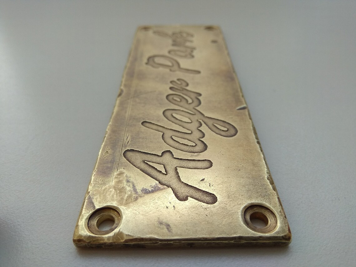 Custom Brass Name Plate Antique Signage Door Sign Home | Etsy