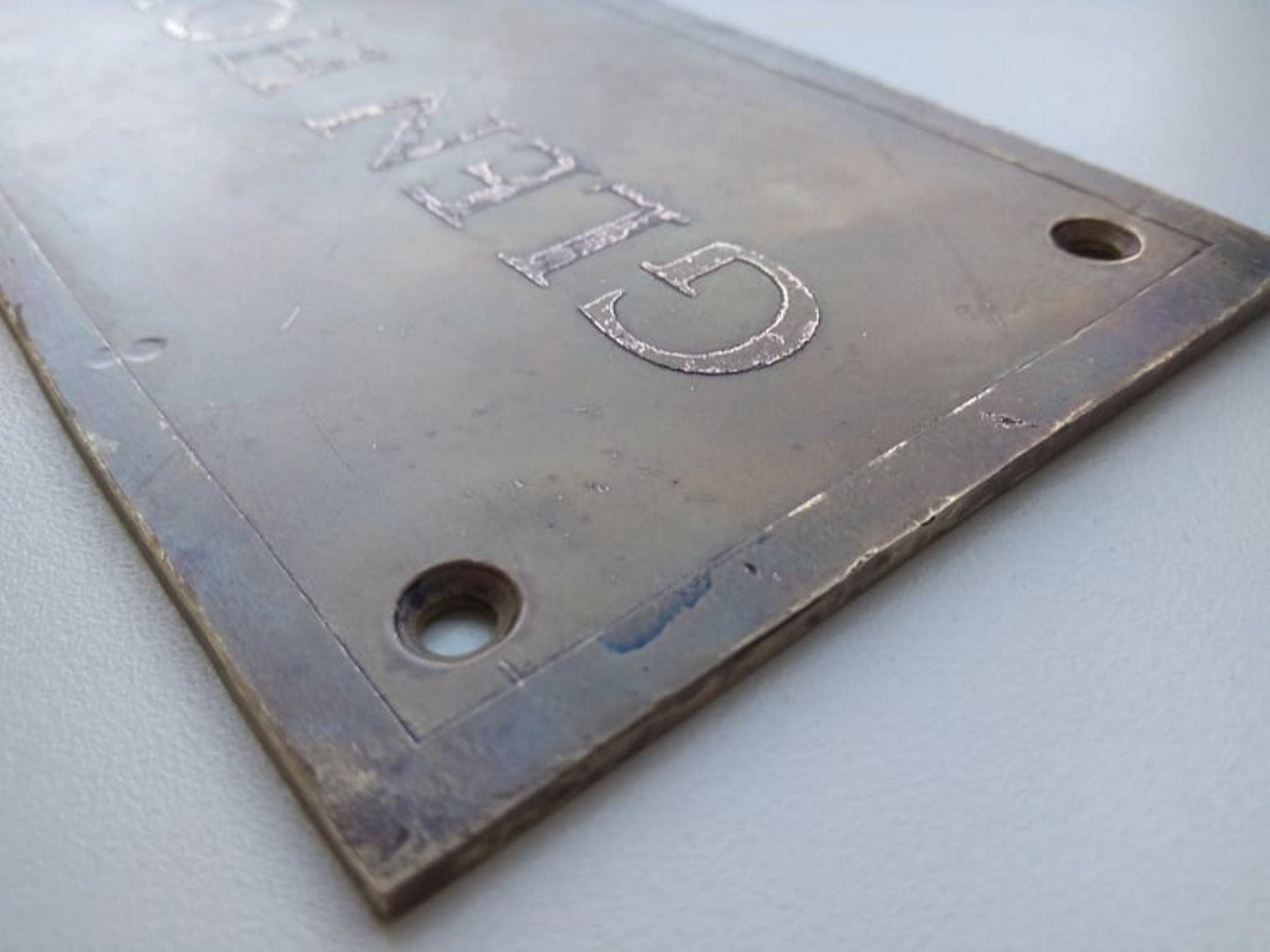 Brass Custom Name Plate Old Metal Plaque Vintage Aged | Etsy