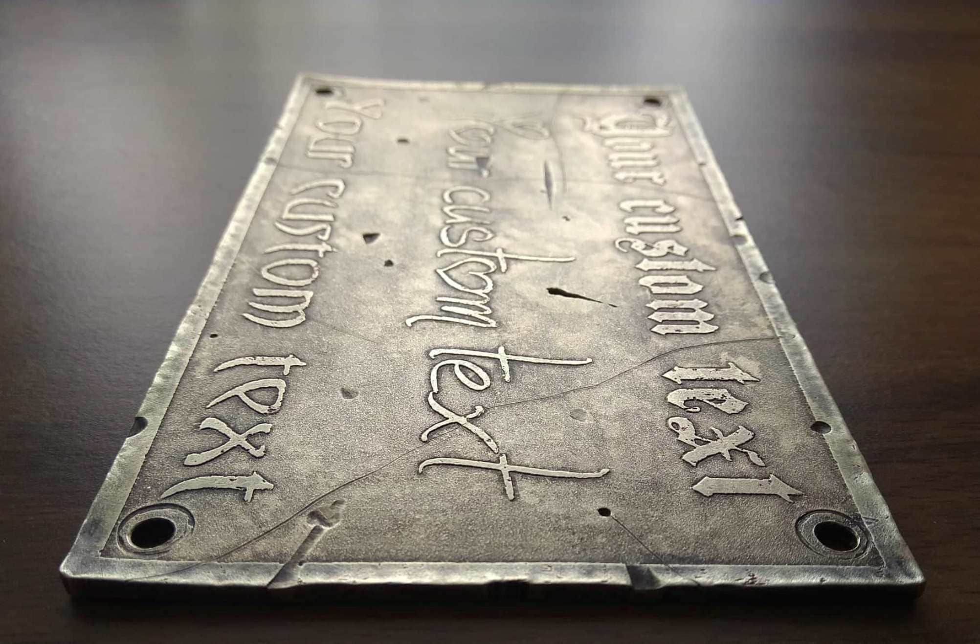 Custom Brass Name Plate Aged Metal Sign Antique Door Plaque | Etsy