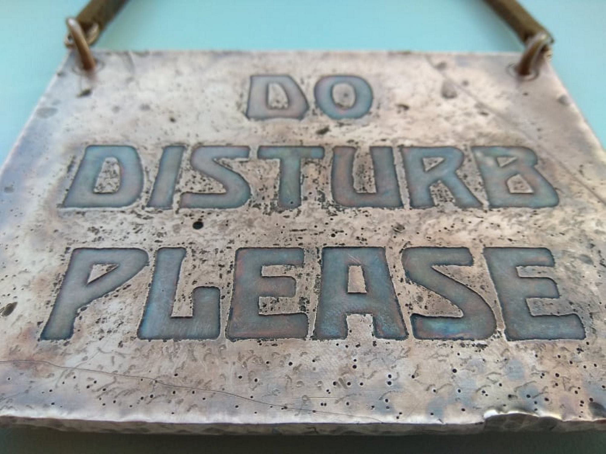 Custom Vintage Copper Sign Door Sign Do Not Disturb Home - Etsy