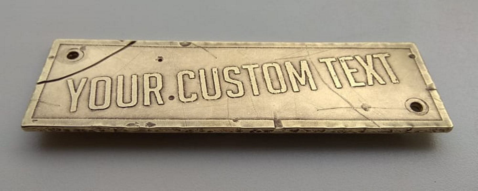 Custom Brass Name Plate Aged Metal Sign Antique Door Sign - Etsy