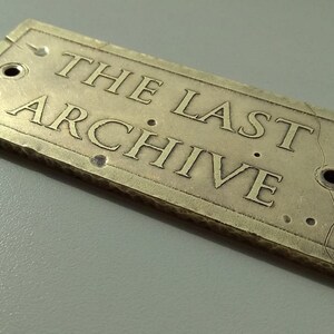 Custom Brass Name Plate, Old Metal Plaque, Antique Door Sign, Home ...