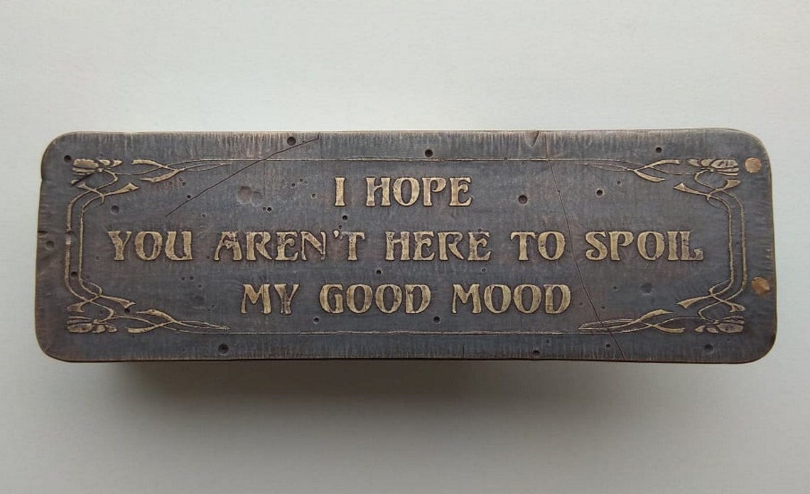 Fun Desk Brass Sign Gift for Boss Office Present Table | Etsy