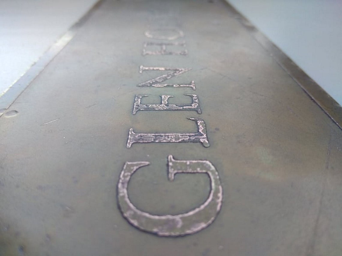 Brass Custom Name Plate Old Metal Plaque Vintage Aged | Etsy