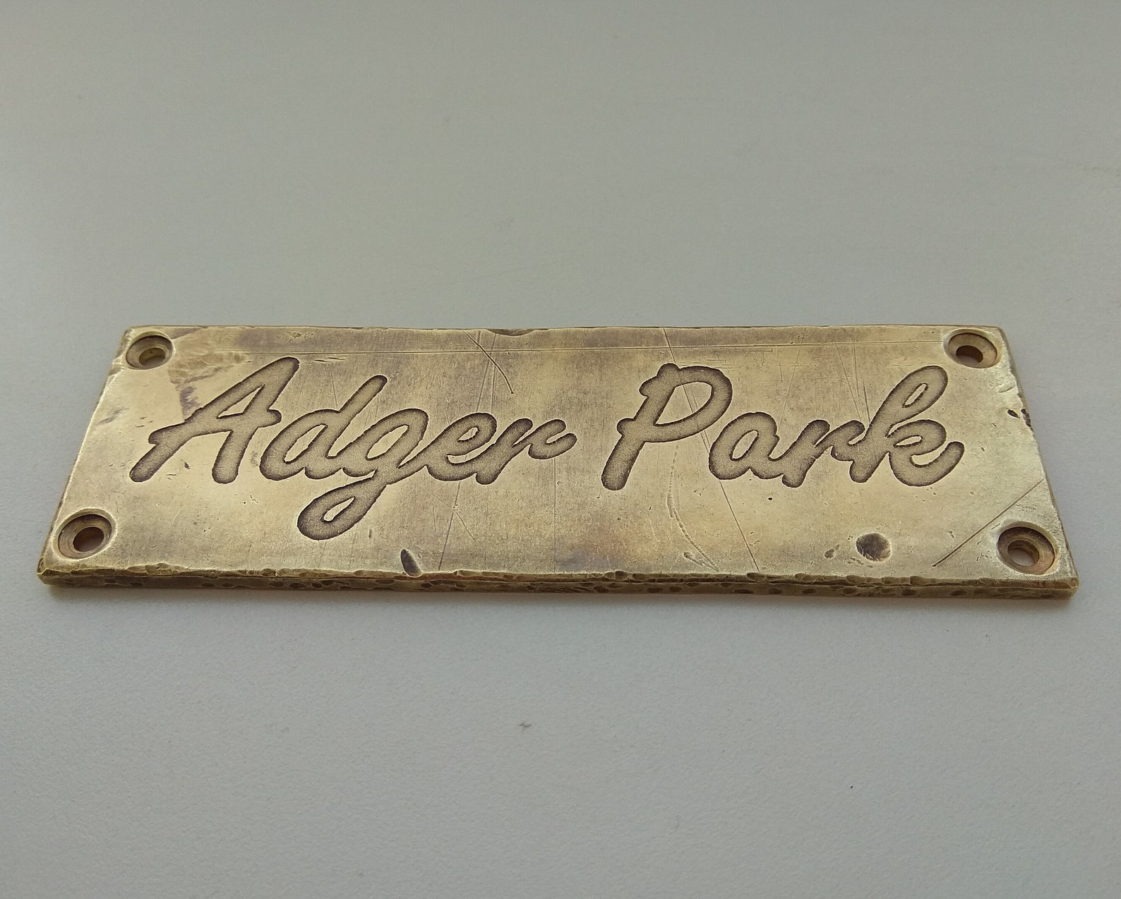 Custom Brass Name Plate, Antique Signage, Door Sign Gift, Home Vintage ...