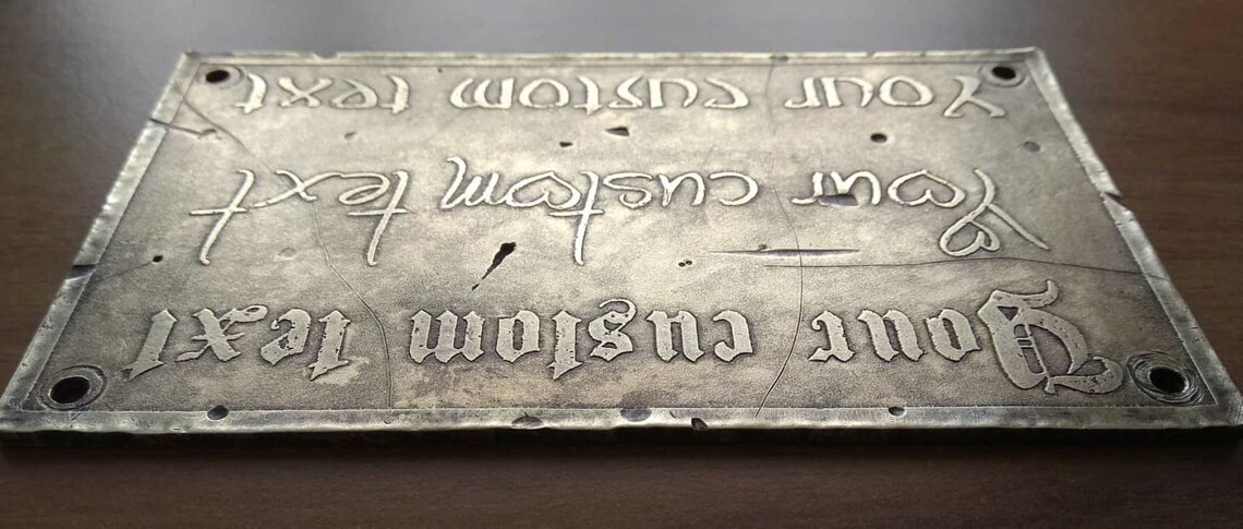 Custom Brass Name Plate Aged Metal Sign Antique Door Plaque | Etsy