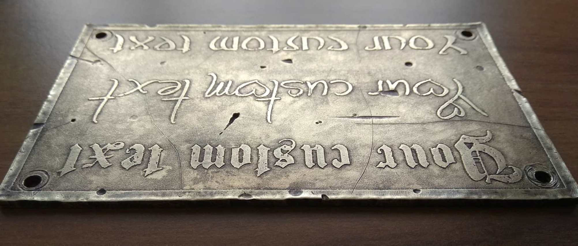 Custom Brass Name Plate Aged Metal Sign Antique Door Plaque | Etsy