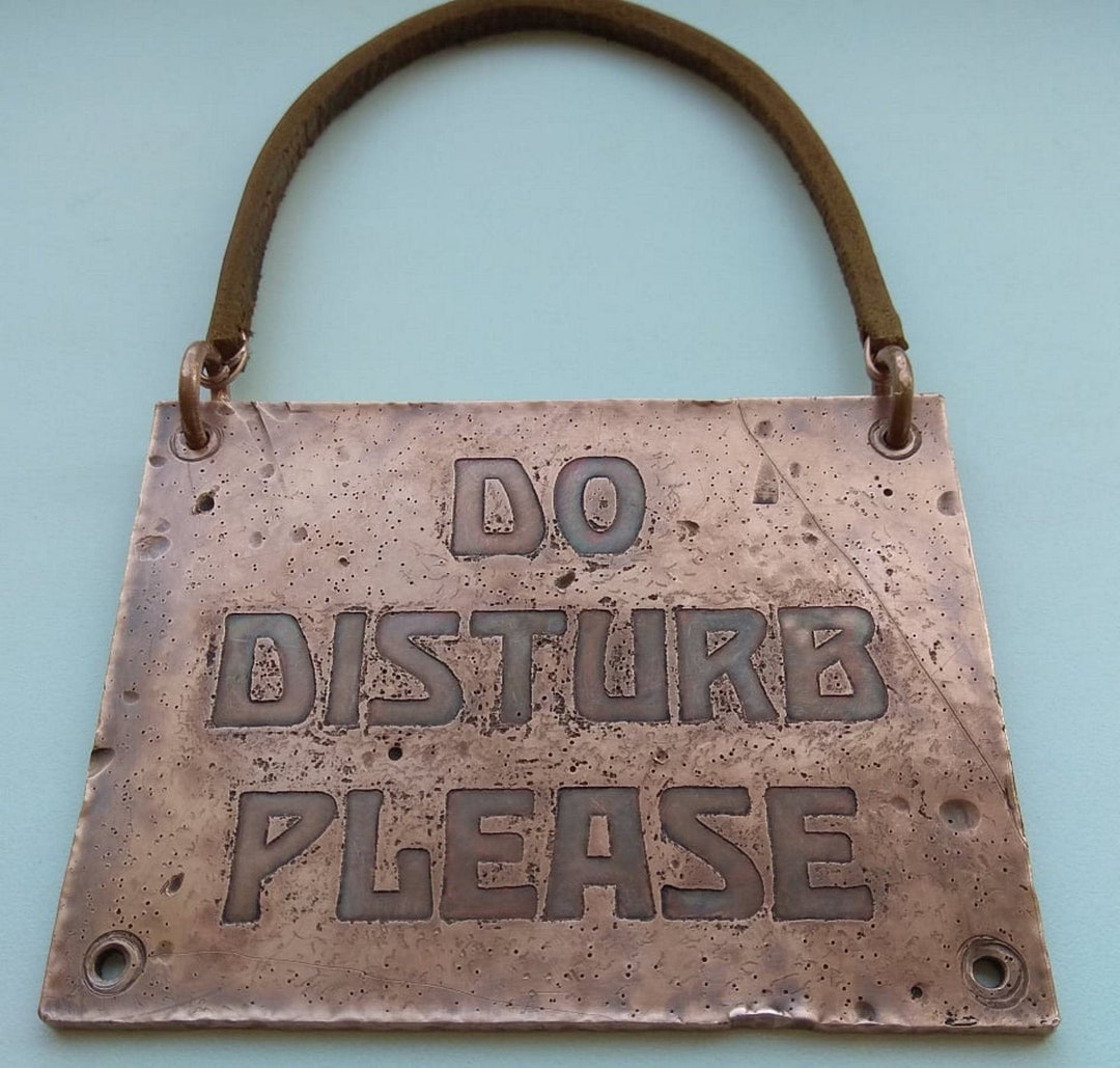 Custom Vintage Copper Sign, Door Sign, Do Not Disturb, Home Office ...