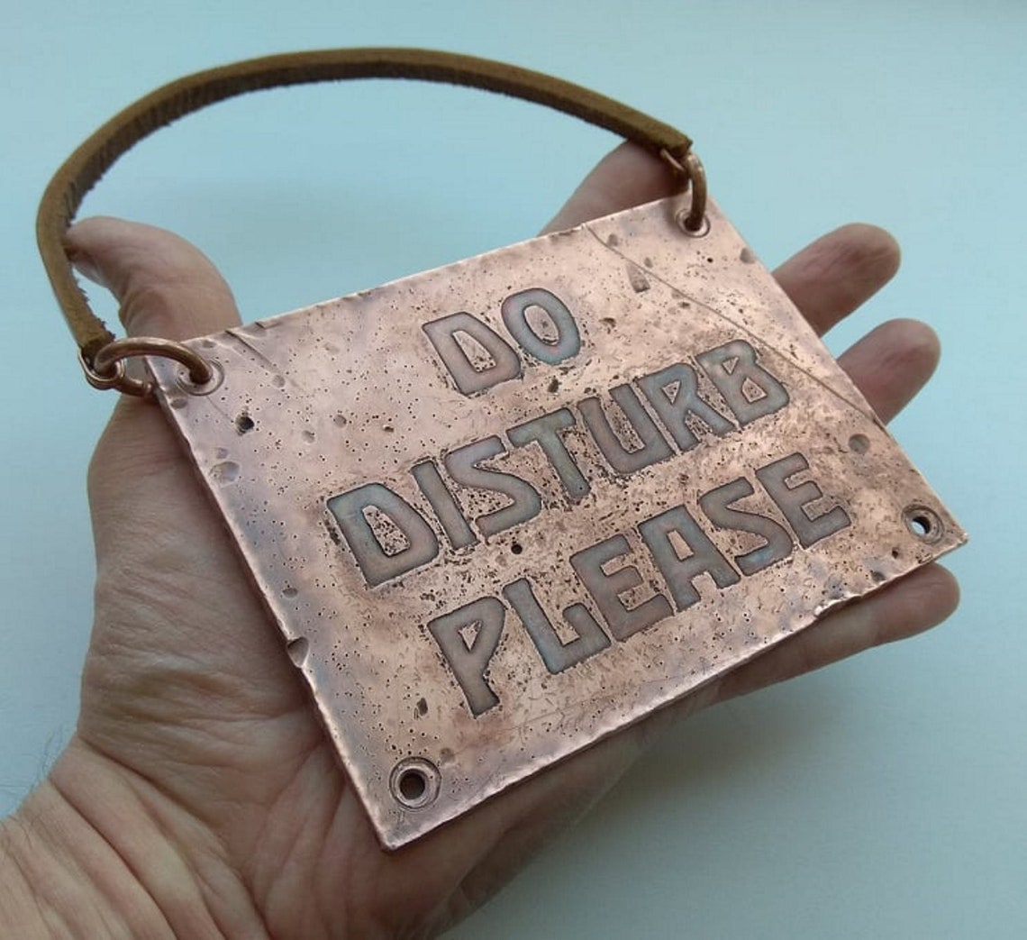Custom Vintage Copper Sign Door Sign Do Not Disturb Home | Etsy