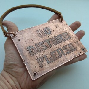 Custom Vintage Copper Sign, Door Sign, Do Not Disturb, Home Office ...