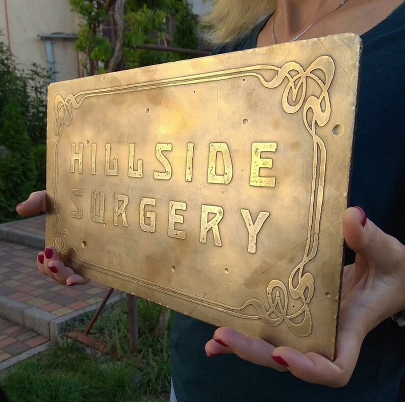 Custom Brass Name Plate Antique Signage Door Sign Home - Etsy