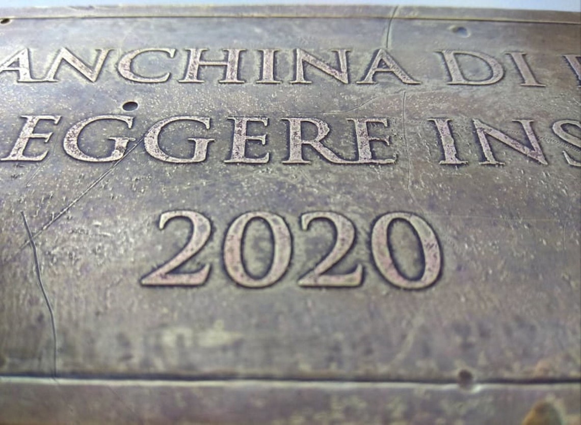 Custom Brass Name Plate Old Metal Plaque Vintage Aged | Etsy