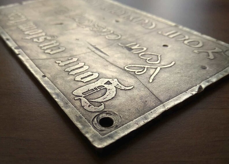Custom Brass Name Plate Aged Metal Sign Antique Door Plaque | Etsy