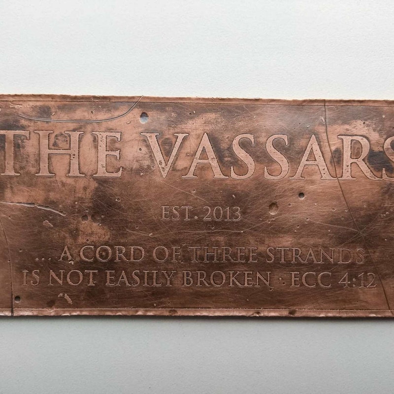 Copper Plaque - Etsy